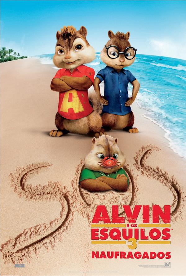 Alvin and the Chipmunks: Chipwrecked (2011) - Poster PT - 1380*2048px