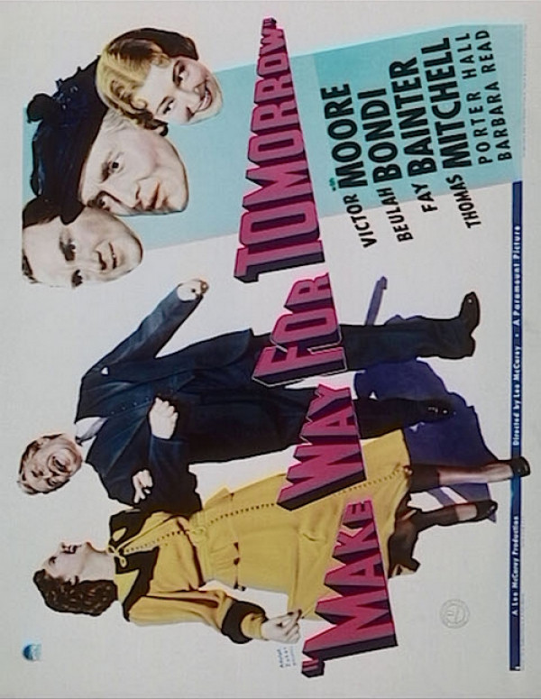 Make Way for Tomorrow (1937) - Poster US - 500*646px