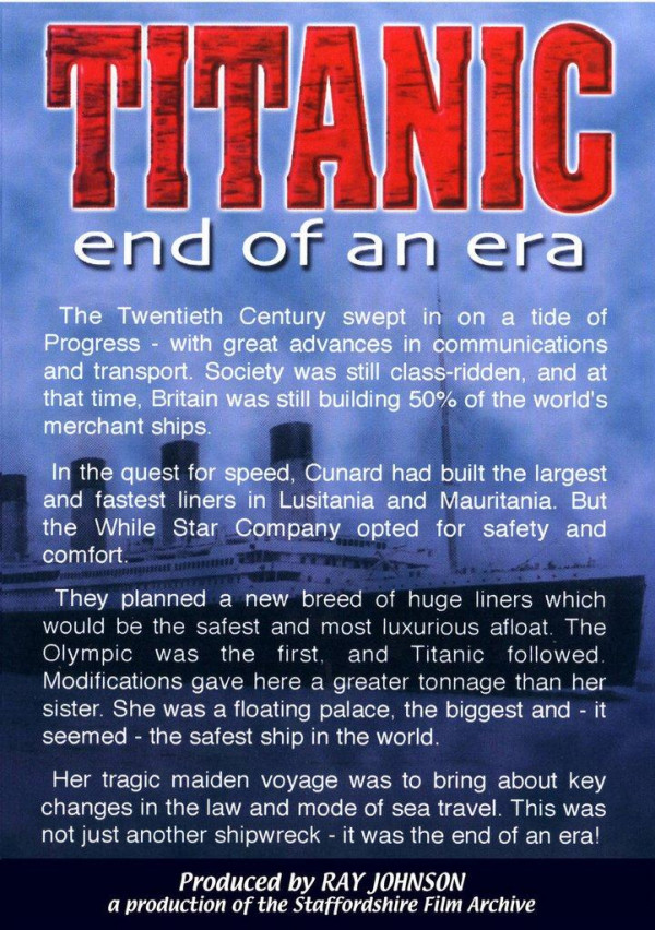 Titanic: End of an Era (1998) - Poster UK - 721*1024px